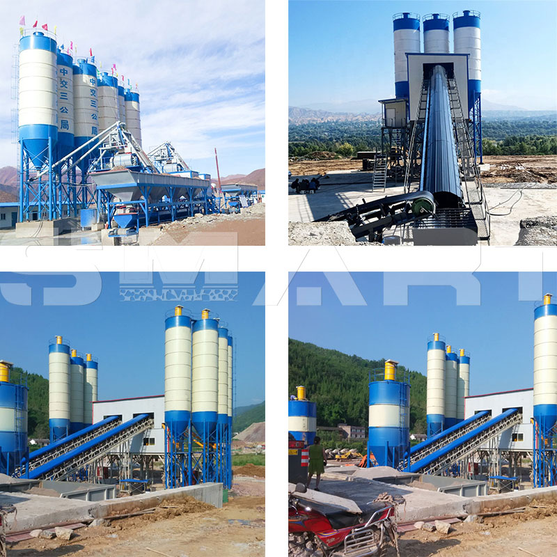 HZS60 concrete batching plant concrete mixing plant concrete processing ...